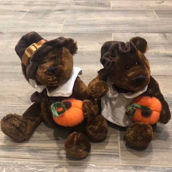 Dan Dee | Toys | Dan Dee Thanksgiving Pilgrim Plush Bears | Poshmark